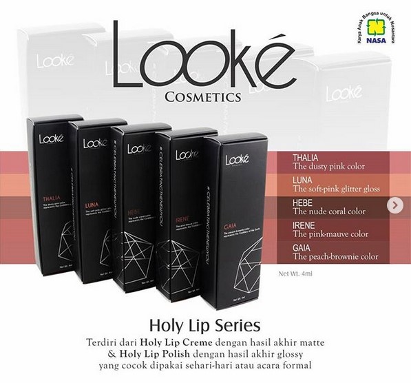 Looke Holy Lip Cream NASA (Hebe, Gaia, Thalia, Irene, Luna) - Stockist ...
