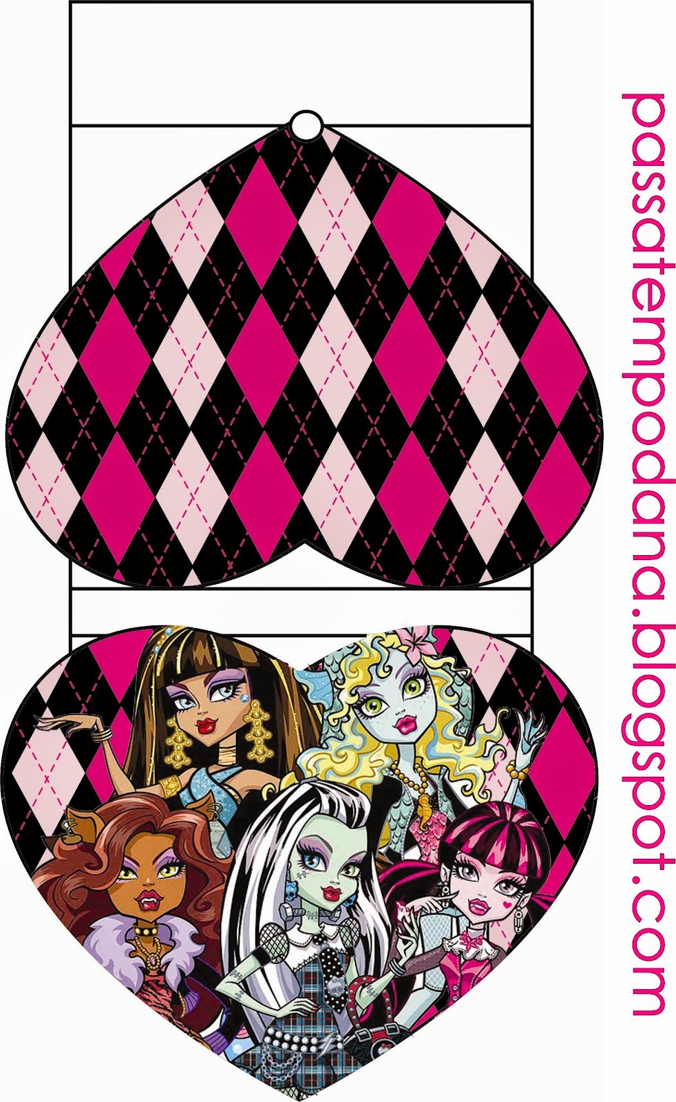 Monster High in Pink Free Printable Candy Bar Labels and Inviations ...
