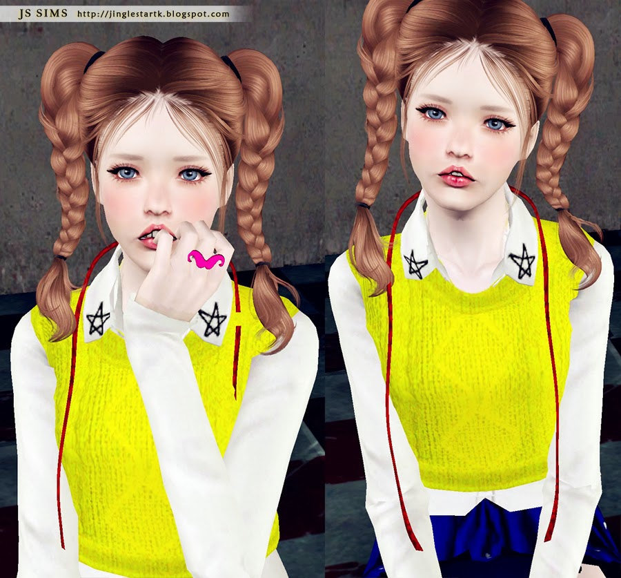 [JS SIMS 3] Point Blouse With Knit Vest－JS SIMS｜痞客邦