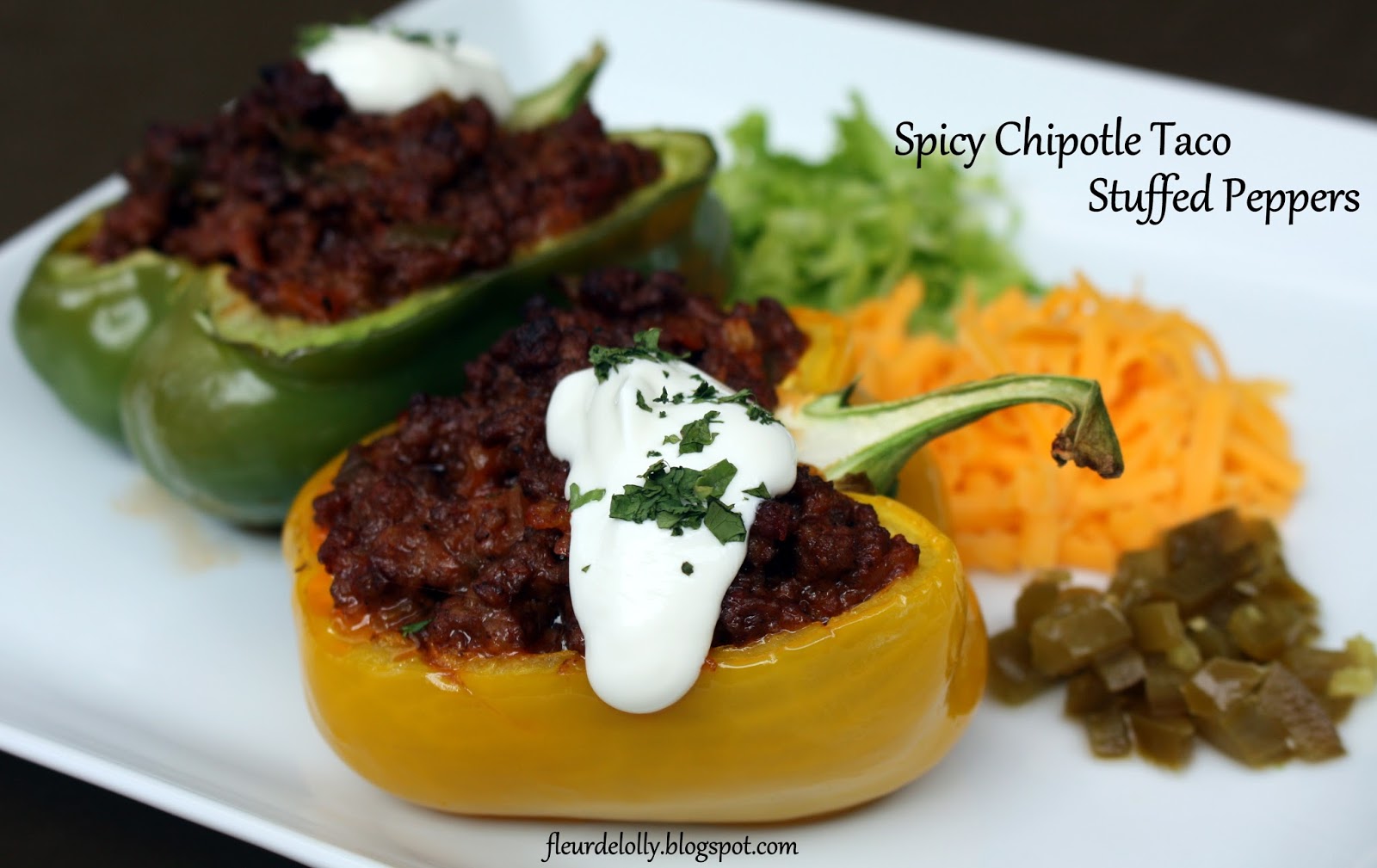 Fleur de Lolly: Taco Tuesdays: Spicy Chipotle Taco Stuffed Peppers