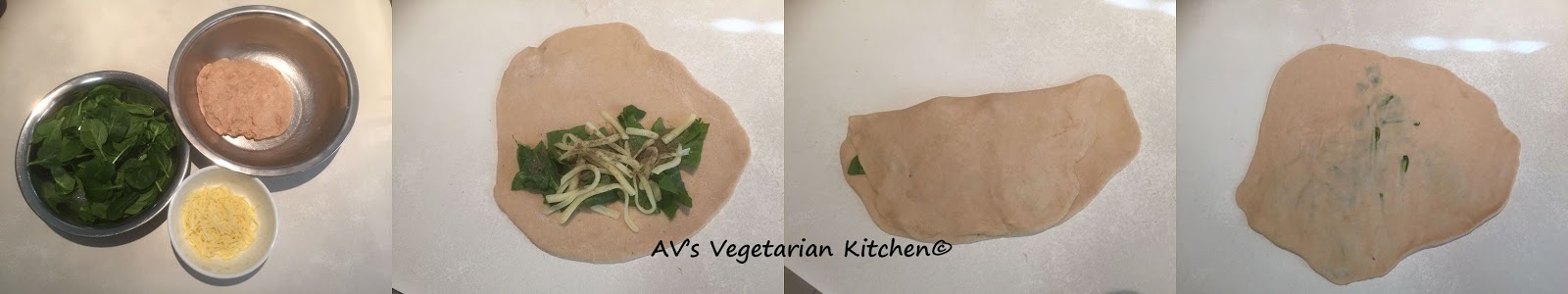 Spinach & Mozzarella Cheese Stuffed ROTI