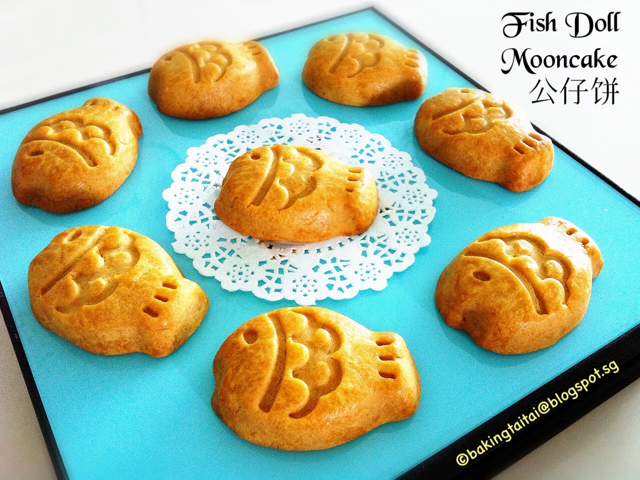 Baking Taitai 烘焙太太: Fish Doll Mooncake 简易鱼儿公仔饼 (中英食谱教程）