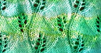 Overlapping Leaves Lace Pattern - Hand Knitting Stitches