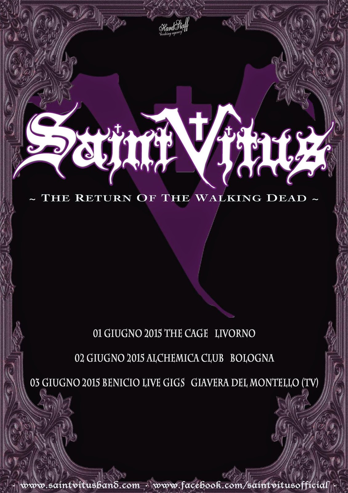 ITALIAN DOOM METAL: SAINT VITUS con Scott Reagers - tre date in Italia ...