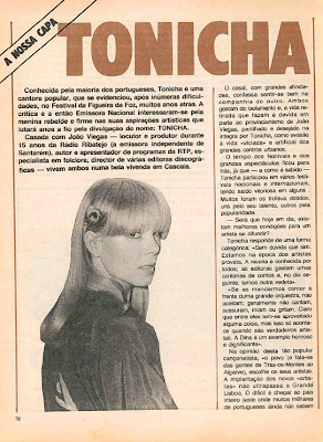 Clube de Fãs: Tonicha: capa de revista