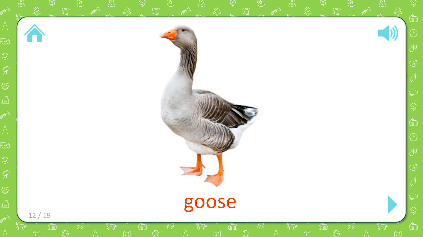 FlashCards For Kids: Goose - Pets and Farm Animals - Flashcards for Kids