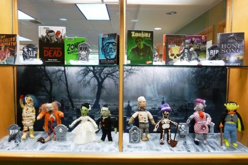 Library on Wheels: Knitted Zombies at our Library!
