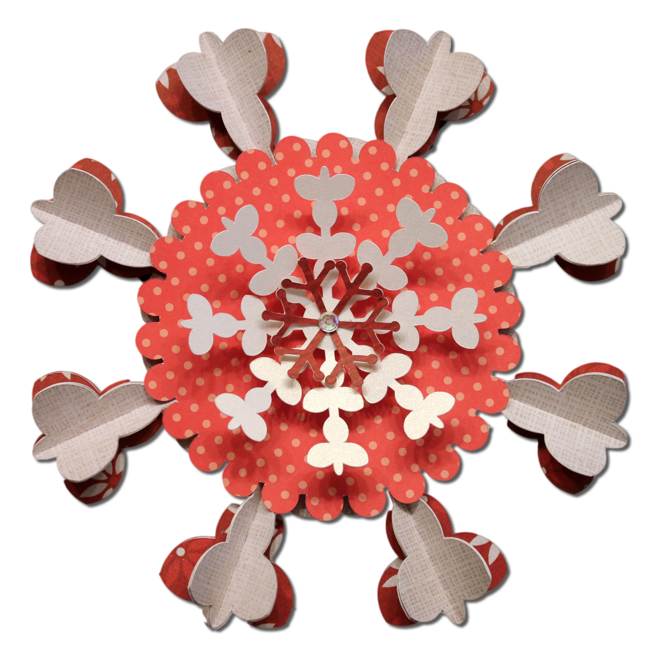 3D Layered Snowflakes | Bits of Paper