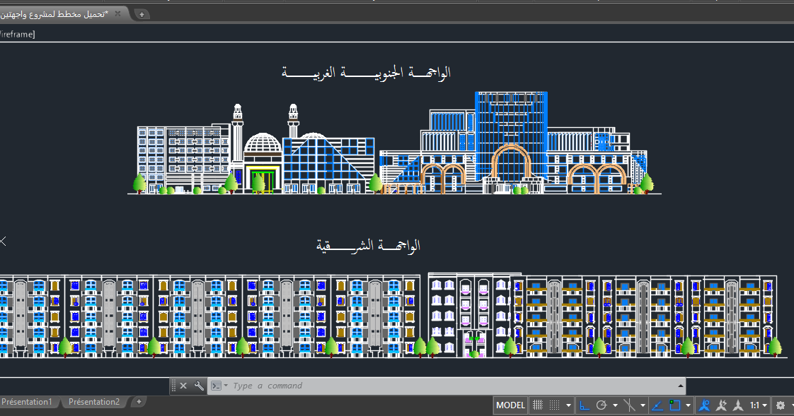 Façade urbaine dwg : واجهة الحضرية | ArchiGuelma