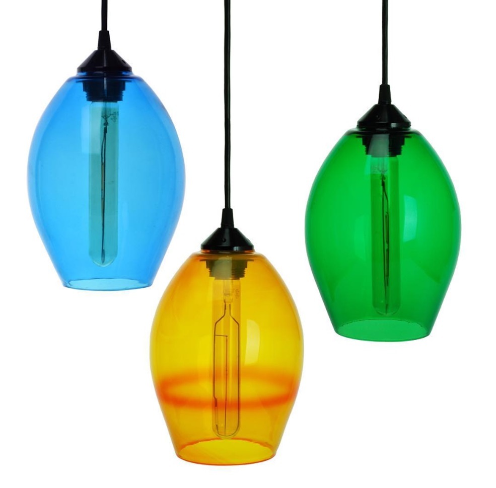 Heart of Glass - Blenko Glass: Blenko Glass - Pendant lights