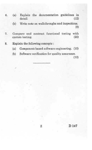 Bharathiar University B.C.A Software Engineering Second Year ...