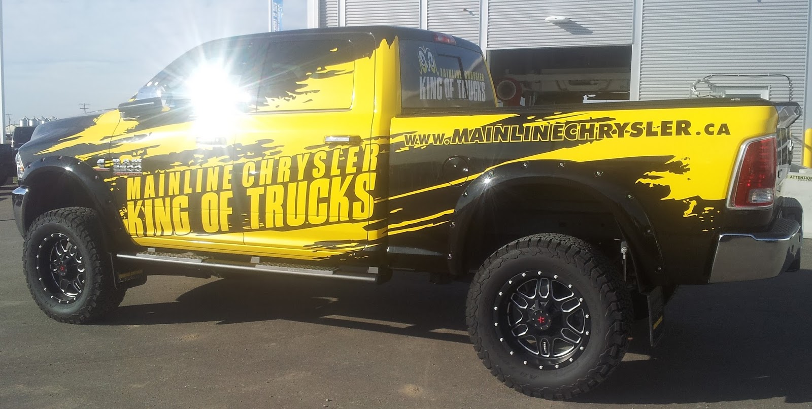 omecca custom graphic design: Graphic wrap on a 2015, Dodge RAM 2500
