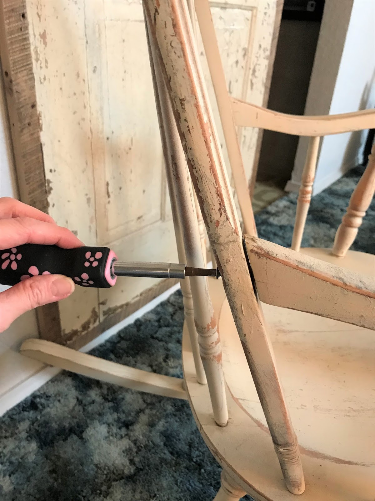 Clover House: Easy Repair on a Vintage Rocking Chair