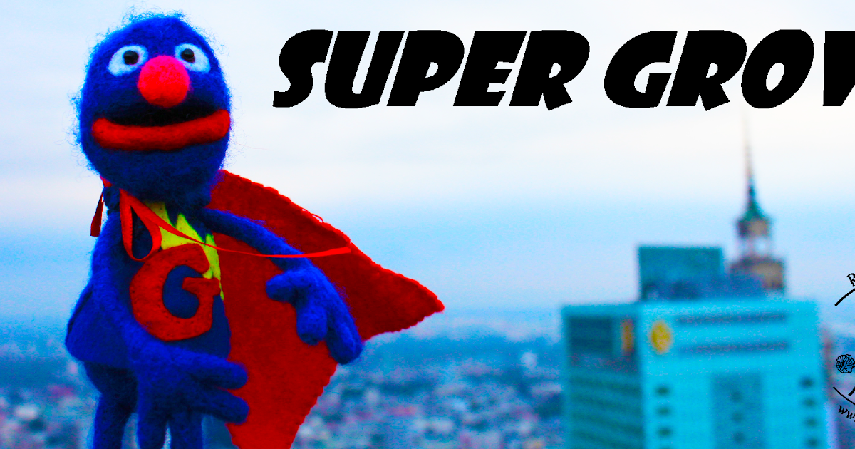 Mini Filcuś: GROVER - Needle Felted Sesame Street