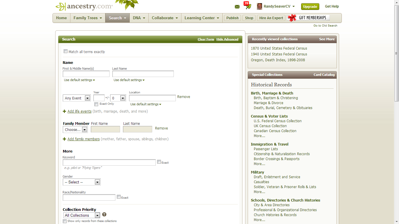 Genea-Musings: How I Search on Ancestry.com "New Search" - Post 1: Name ...