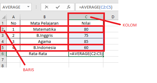 Belajar Rumus Excel Average dan SUM - Samsul Rijal
