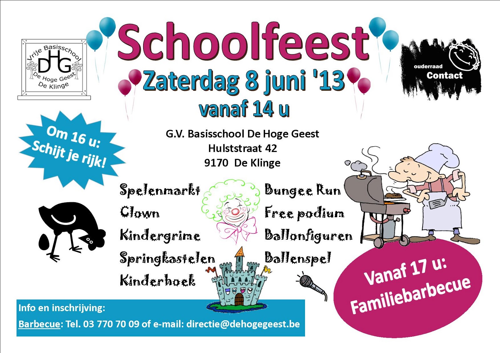 De Hoge Geest Oudercomité: Uitnodiging: