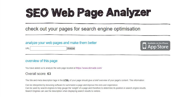 The Best Free SEO Tools for the Analysis of The Web Page | SBmade | New ...