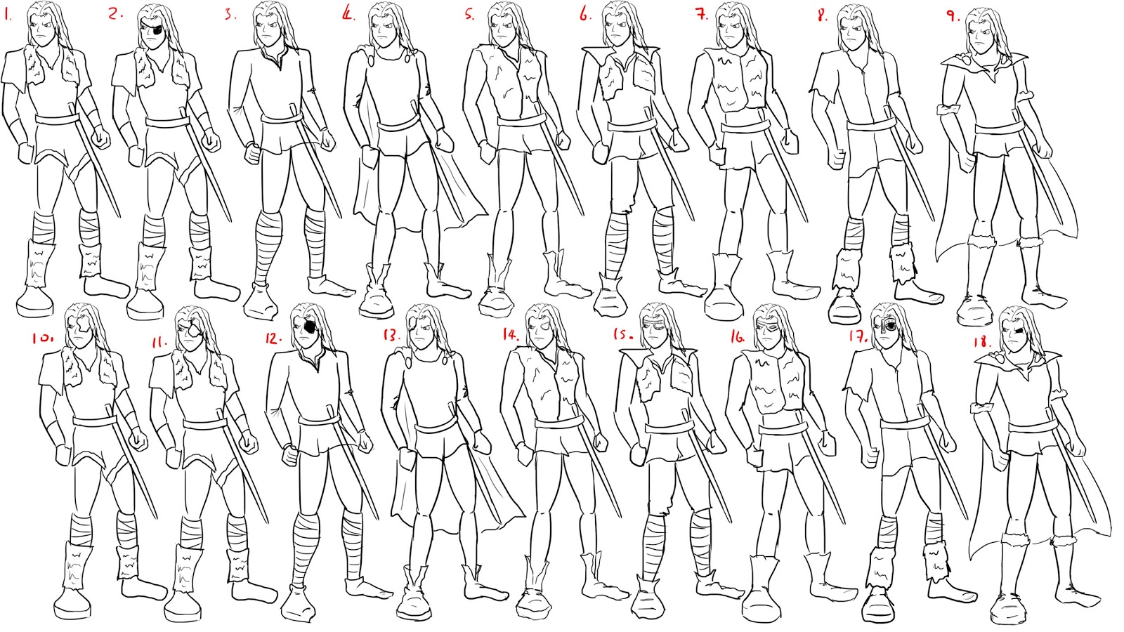 Joey Ku: Character Design Project: Odin designs 6