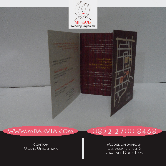 Contoh Model Undangan Landscape Lipat 2