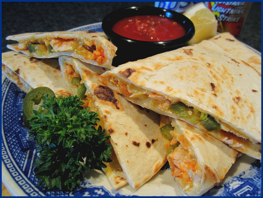 Fat Johnny's Front Porch: Fried Chicken Quesadillas