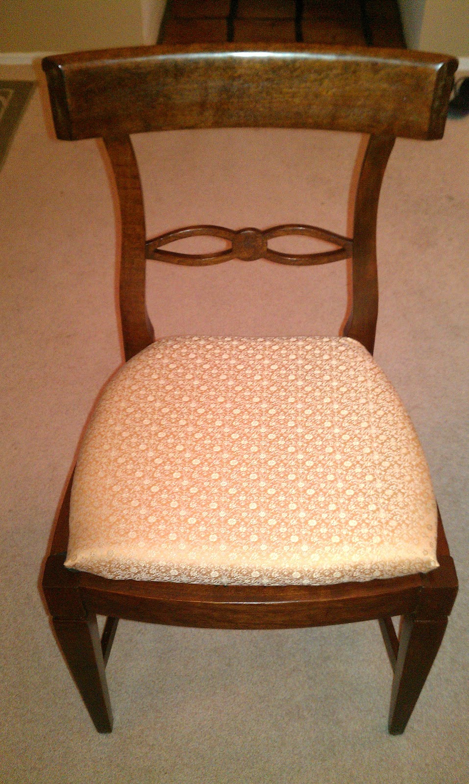 Paula's Projects: Wood chairs reupholstered