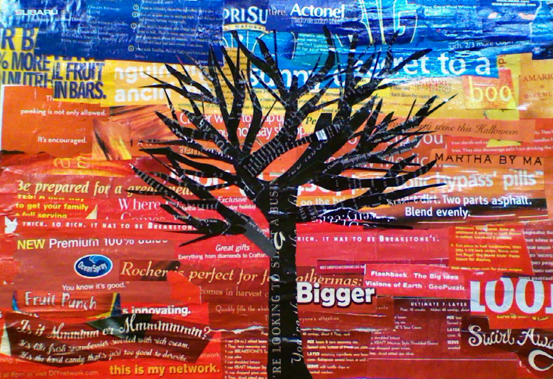 SLHS Art Class: Text Collage Project (Art 1)