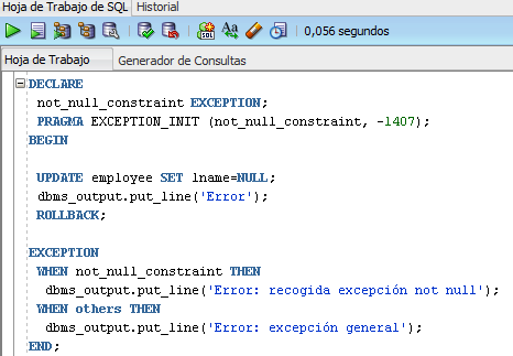 Un Ingeniero Informático apasionado por los Datos: EXCEPTION en PL/SQL