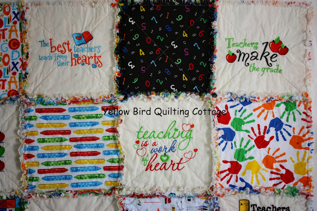 Yellow Bird Quilting Cottage: A Teacher's Rag Quilt