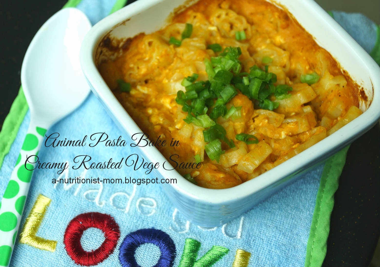 Journal of a nutritionist mom : Animal pasta bake with creamy roasted ...