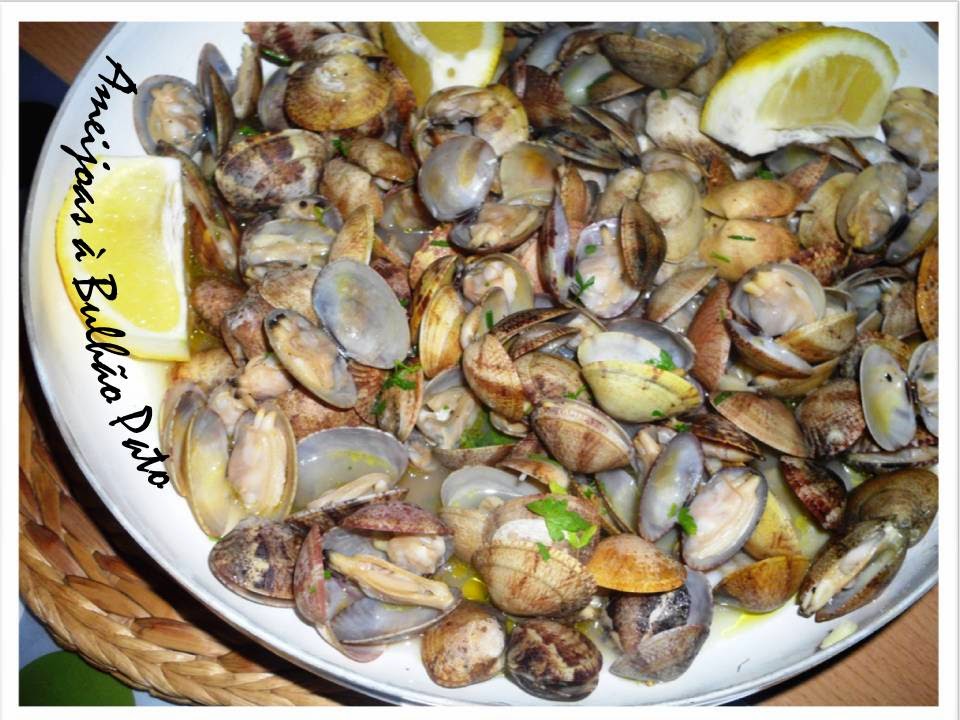 Ponto de Rebuçado Receitas: Ameijoas à Bulhão Pato