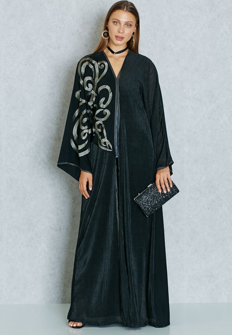 new abaya designs black and coloured 2017 - 2018 - DZAIR FASHION MAGAZINE