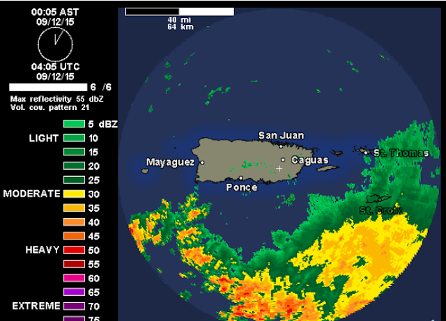 La esquina de Múllix: Radar Doppler de Puerto Rico, a las 12:15 a.m ...
