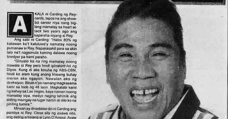 PELIKULA, ATBP.: CARDING OF REYCARDS: STANDING TALL SANS HIS PARTNER ...