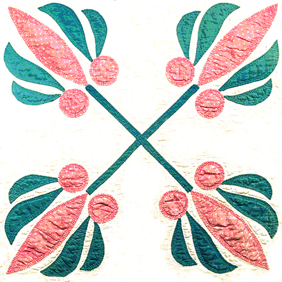 Barbara Brackman's MATERIAL CULTURE: Cotton Boll or Anthemion