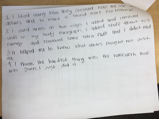 Caveman English: The How They Croaked Chapter Assignment - STUDENT SAMPLE