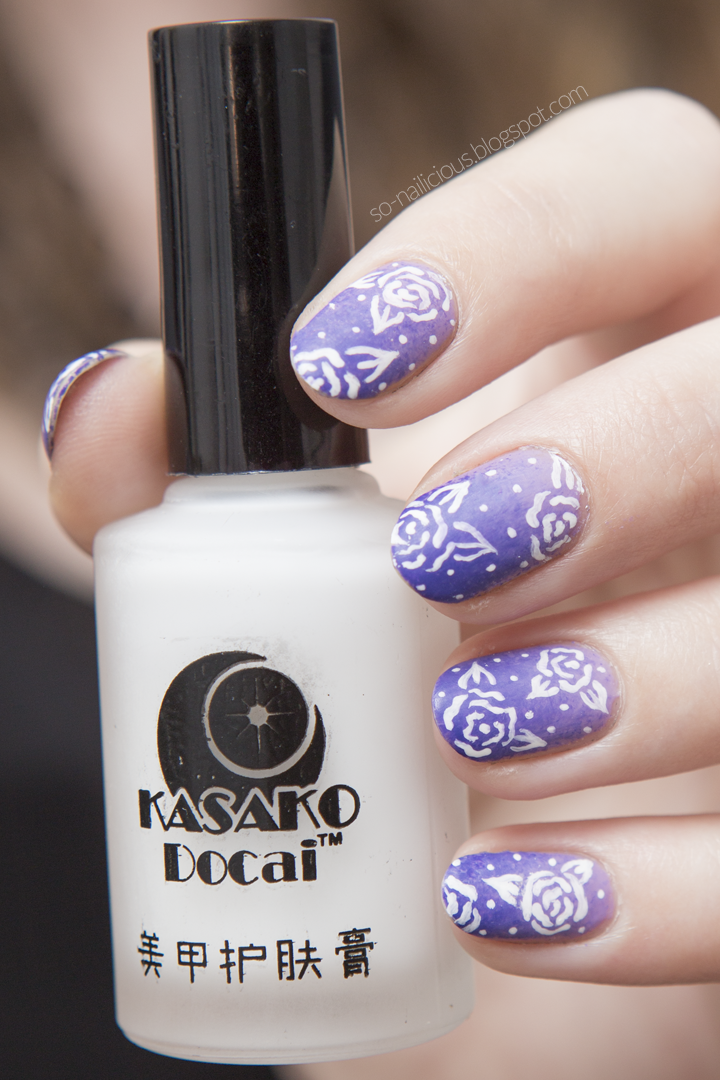 Nailicious.: Fioletowe, kwieciste, matowe