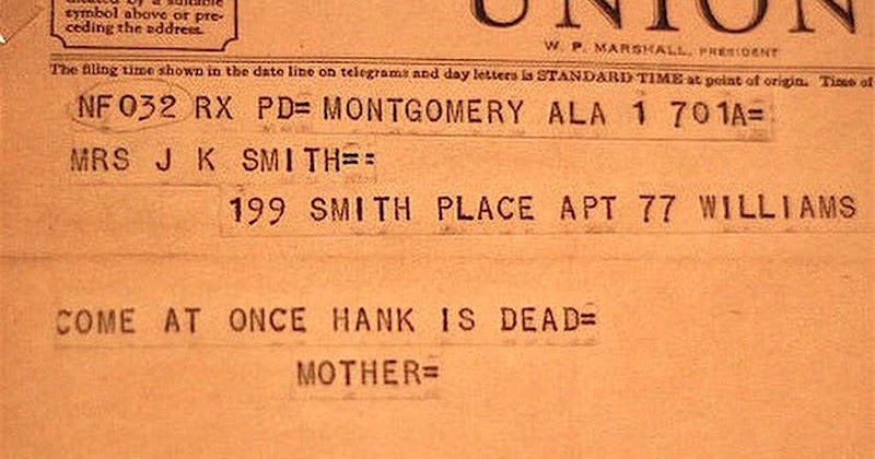 The Perlich Post: Remembering Hank Williams who died on this day in 1953