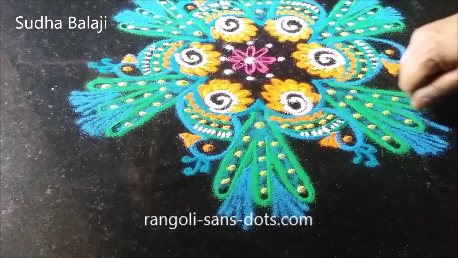 Amazing peacock rangoli designs Diwali
