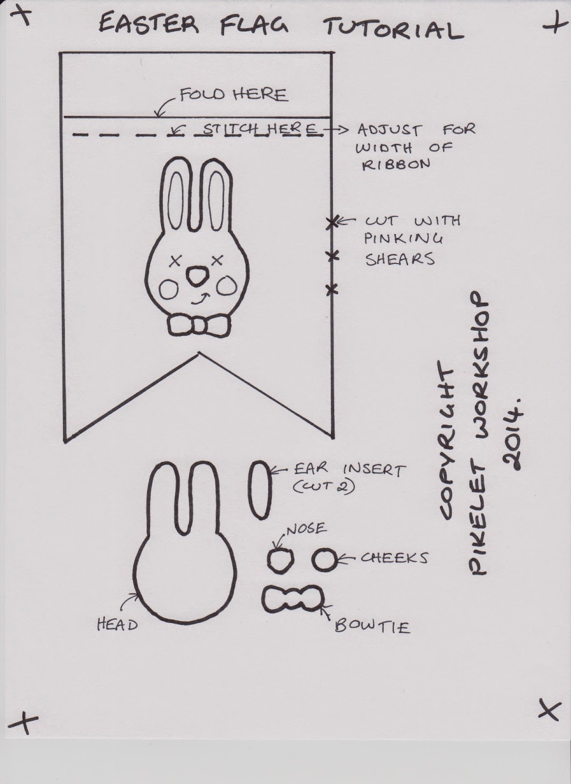 pikelet workshop: Free Easter Flag Tutorial