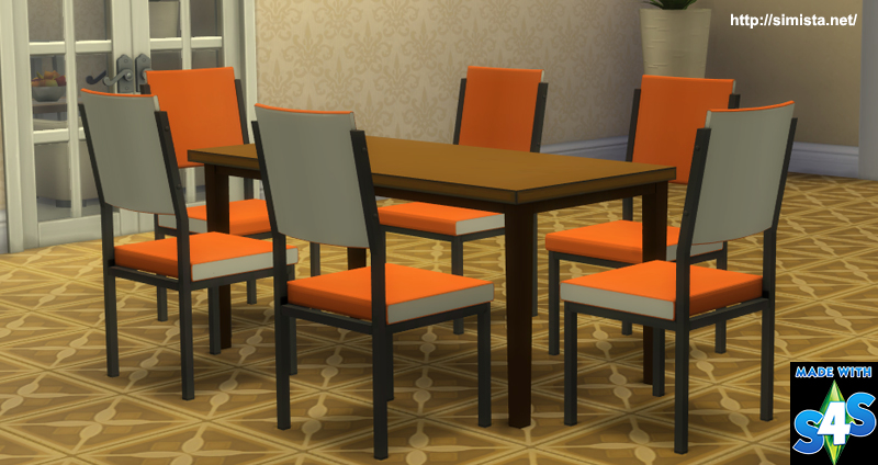 Simista A little sims 4 blog : Retro Dining Table and Chairs