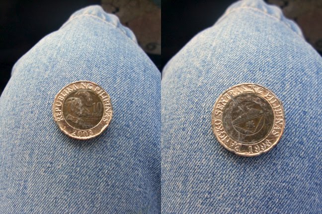 Fake 10-peso coin