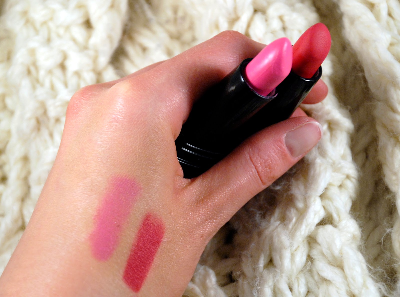 W7 Matte Lipsticks- Magic Matte Cheeky and Go West Perfect Pink ...