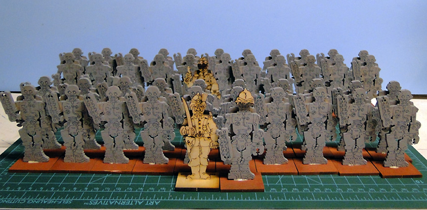 Skull and Crown: Wooden Wars: Queen Victoria's Robot armies WIP