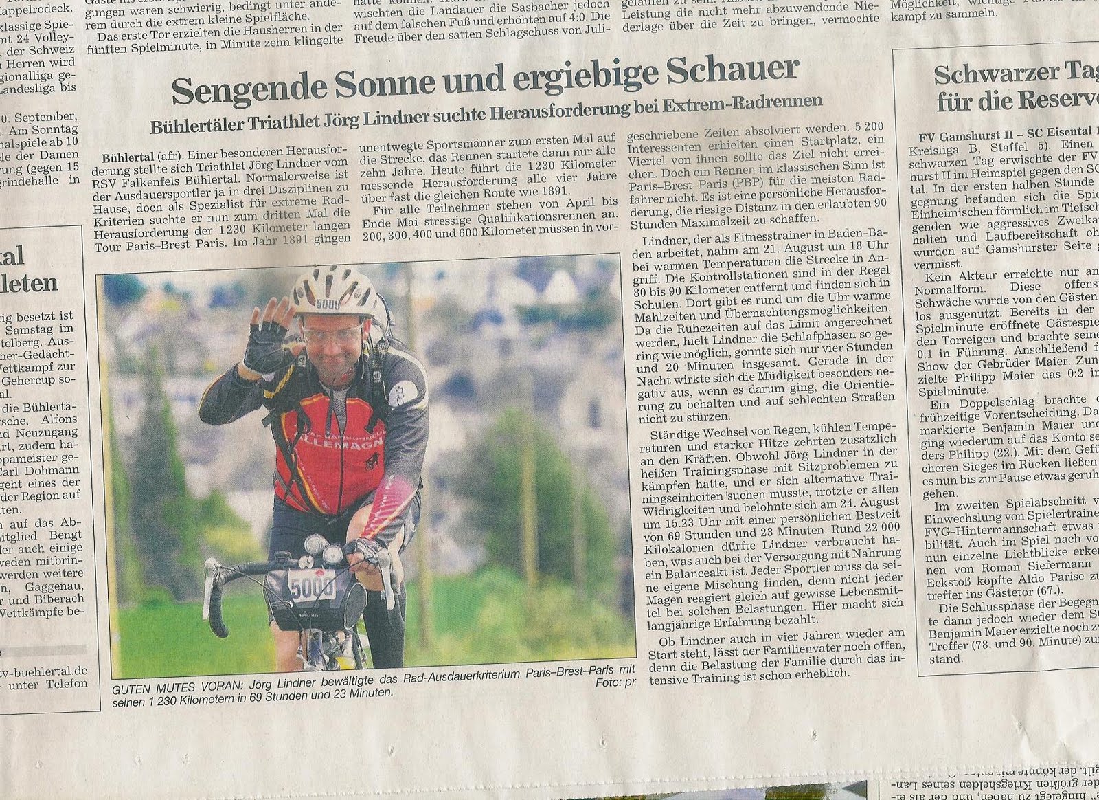 AKTIV-TRAINING: Jörg LINDER - Acher-Bühler-Bote vom 07.09.2011 - Paris ...