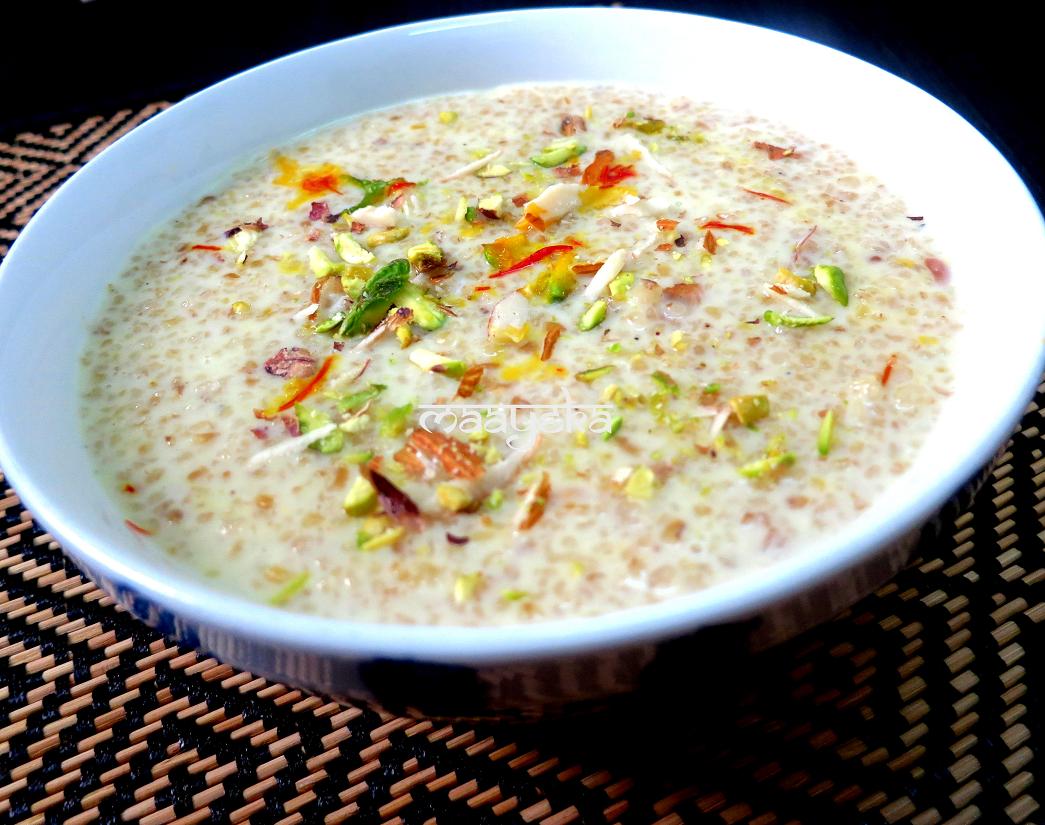 Indian Reciepes And Rice Items: Daliya ki Kheer (Metha Daliya)