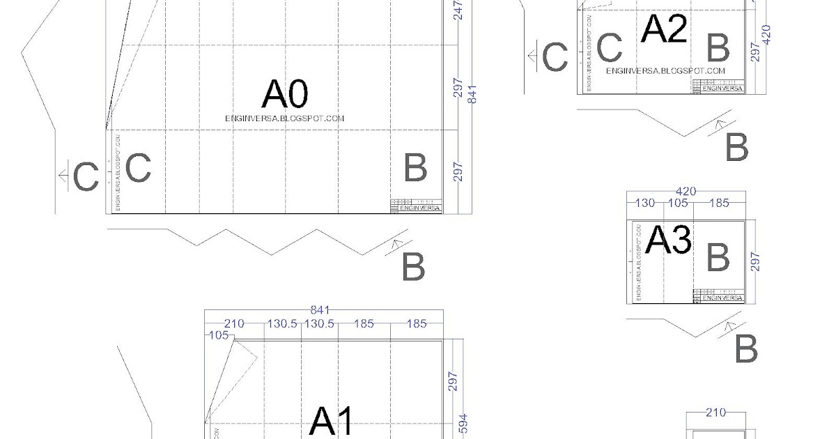 Dobragem de folha de projecto A3, A2, A1 e A0 (revisto)