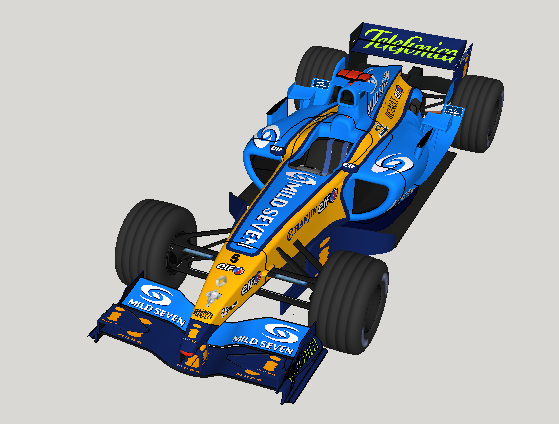 F1 Renault R25 - Fernando Alonso | 3D Warehouse Sketchup Gallery