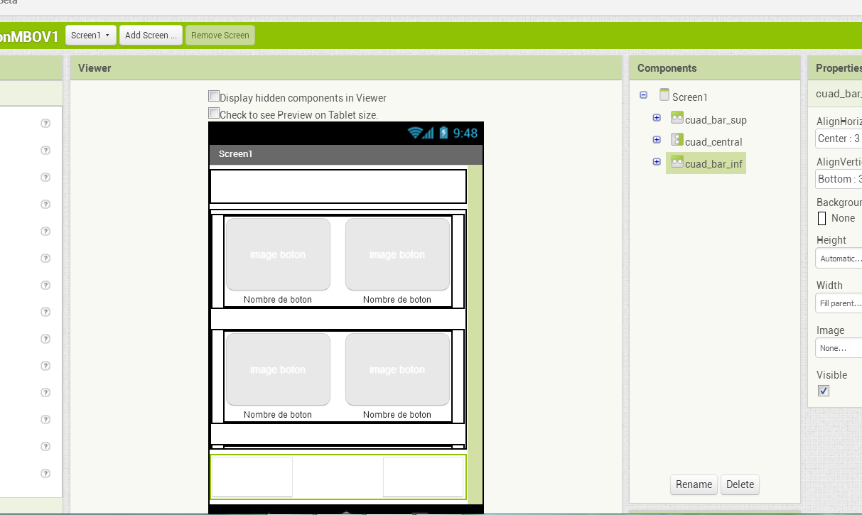 Crea tu app con plantillas: Tipos de Menu - Plantillas aia App Inventor