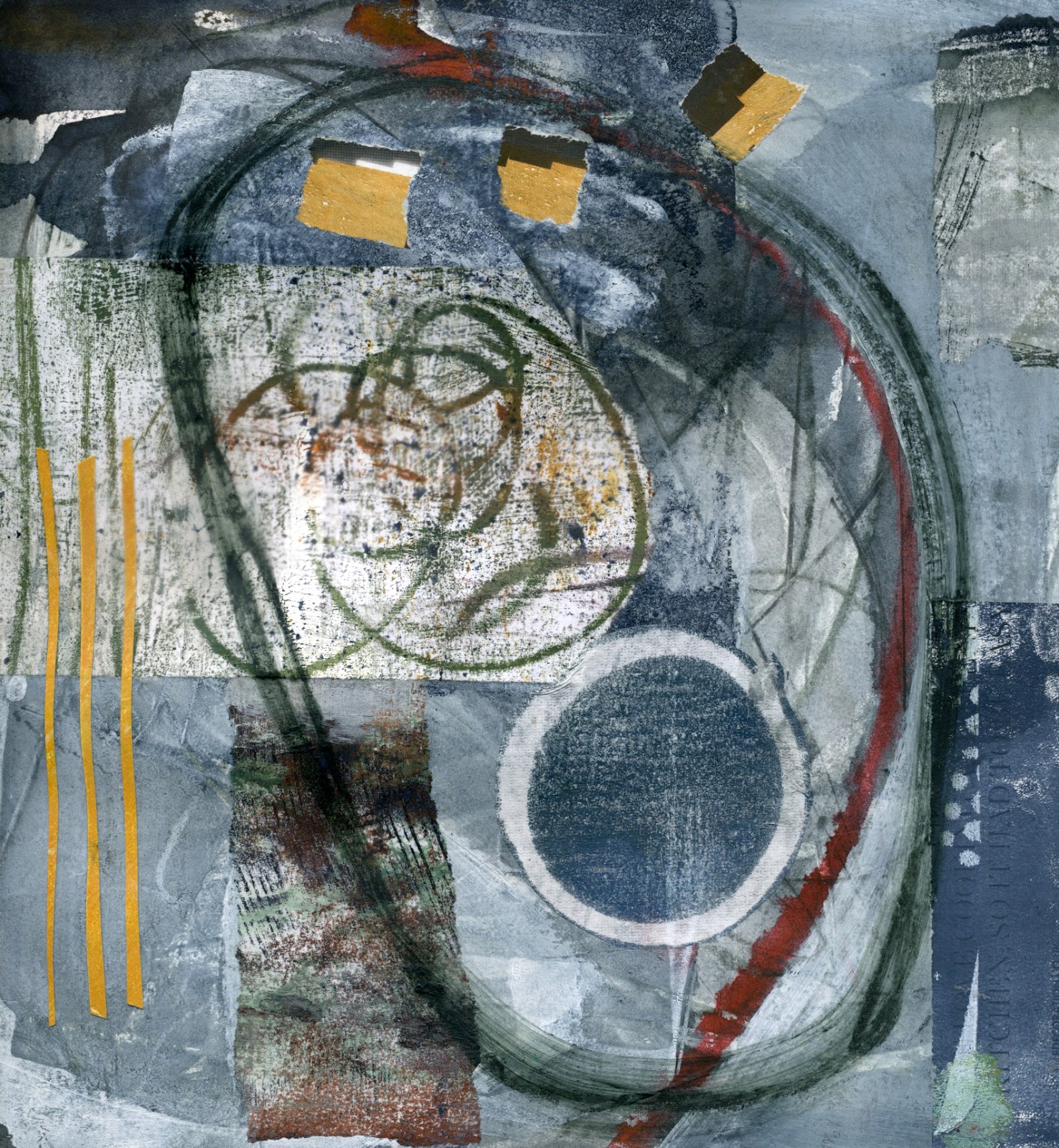 Michèle Brown Artist - The Old Cells Studio: Two collages and one painting